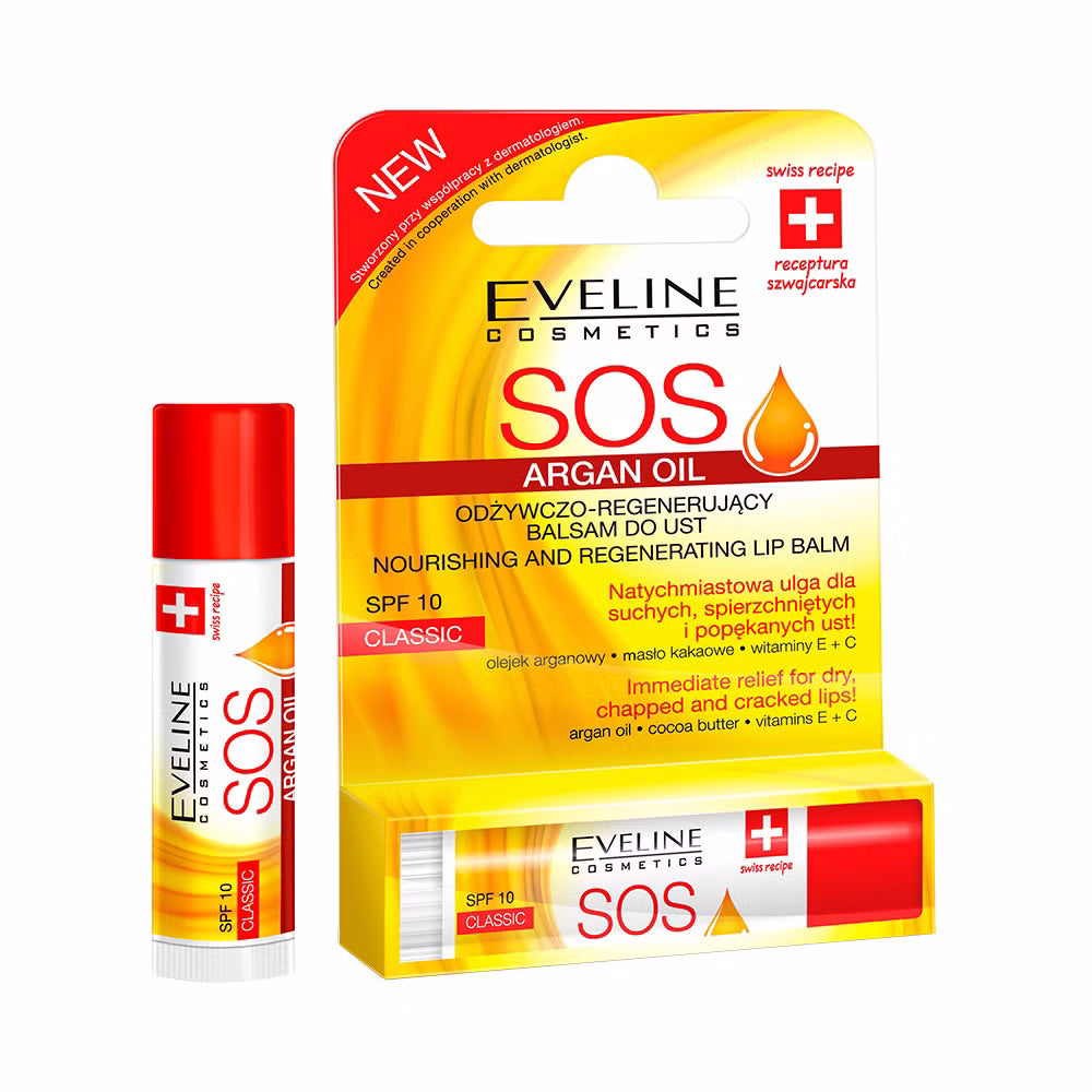 S.O.S. Класичний живильний та відновлюючий бальзам для губ – Eveline ...
